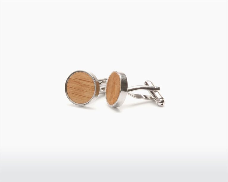 Wooden Cufflinks - Straight Oak - Wooden Amsterdam