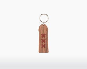 Amsterdam Canal House Keychain - Keizersgracht 526 - Walnut - Wooden ...