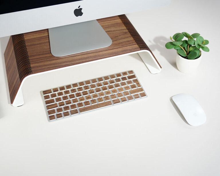 Dual Desk Shelf by Oakywood | Sustainable Walnut | Wooden Amsterdam