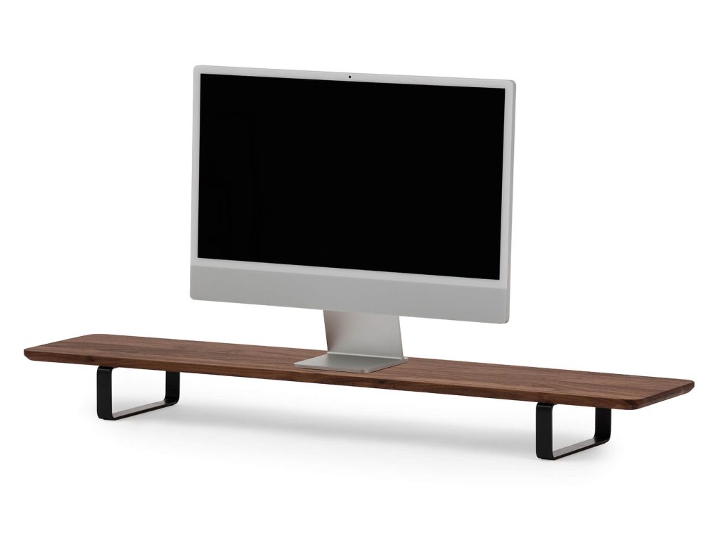Dual Desk Shelf – Monitor Stand – Walnut - Wooden Amsterdam