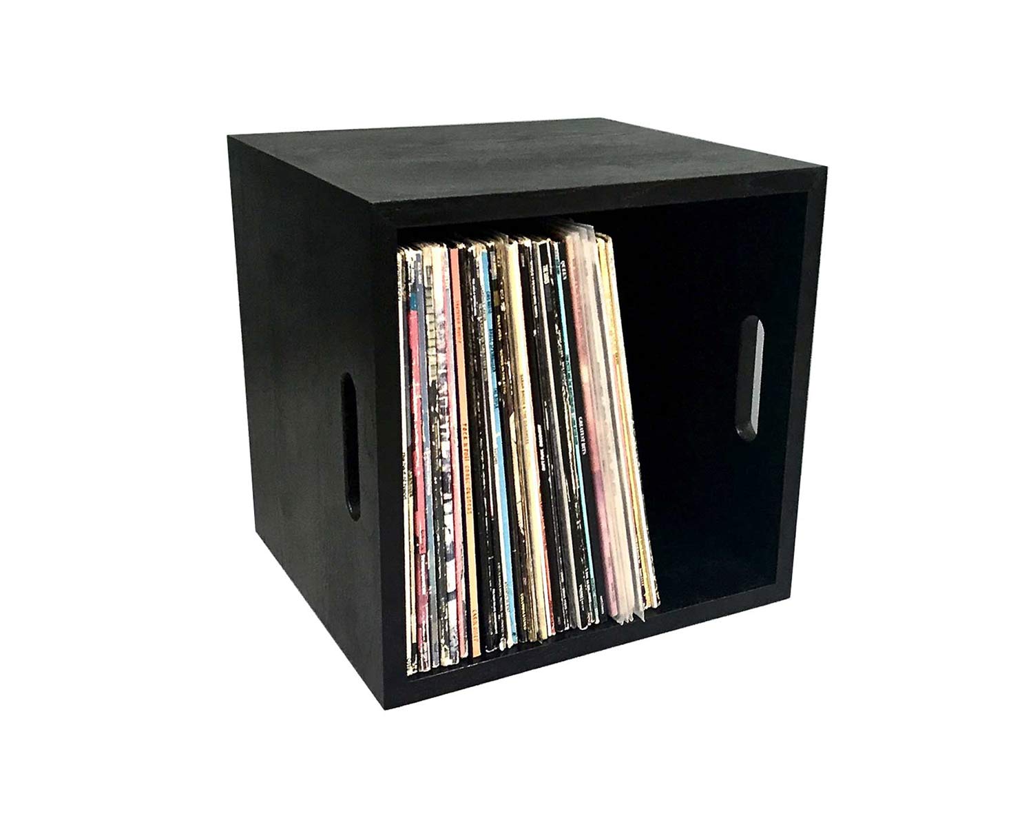 Vinyl Record Box - 7" - Black Magic - Oak (Singles Only) - Wooden Amsterdam