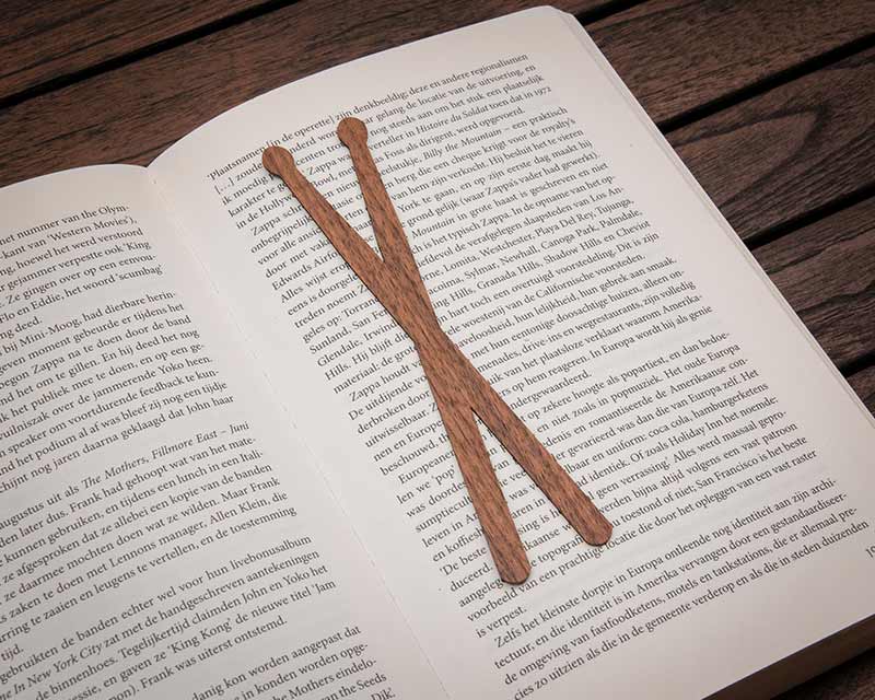 Bookmark Drumstick - Walnut - Wooden Amsterdam