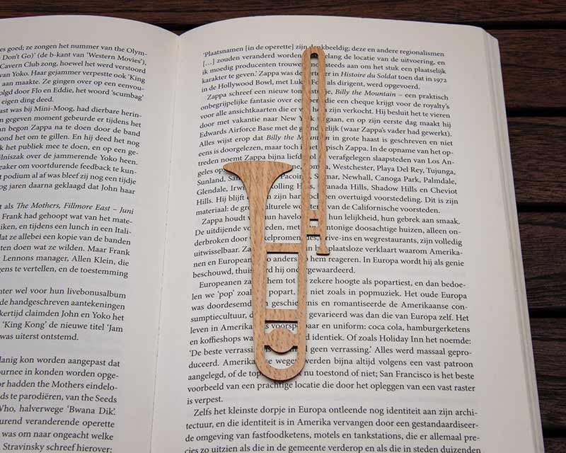 Bookmark Trombone - Oak - Wooden Amsterdam