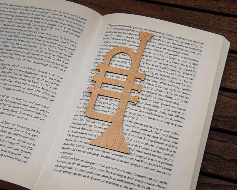 Bookmark Trumpet - Oak - Wooden Amsterdam