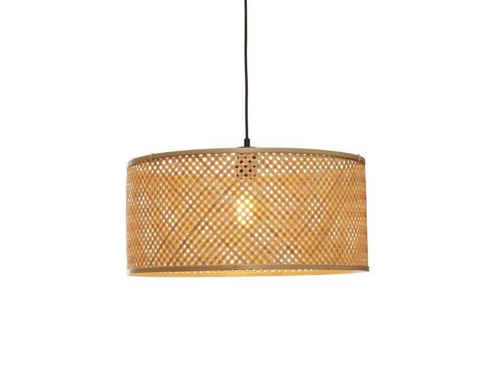 Hanging Lamp - JAVA - Bamboo - Round / Straight - Wooden Amsterdam