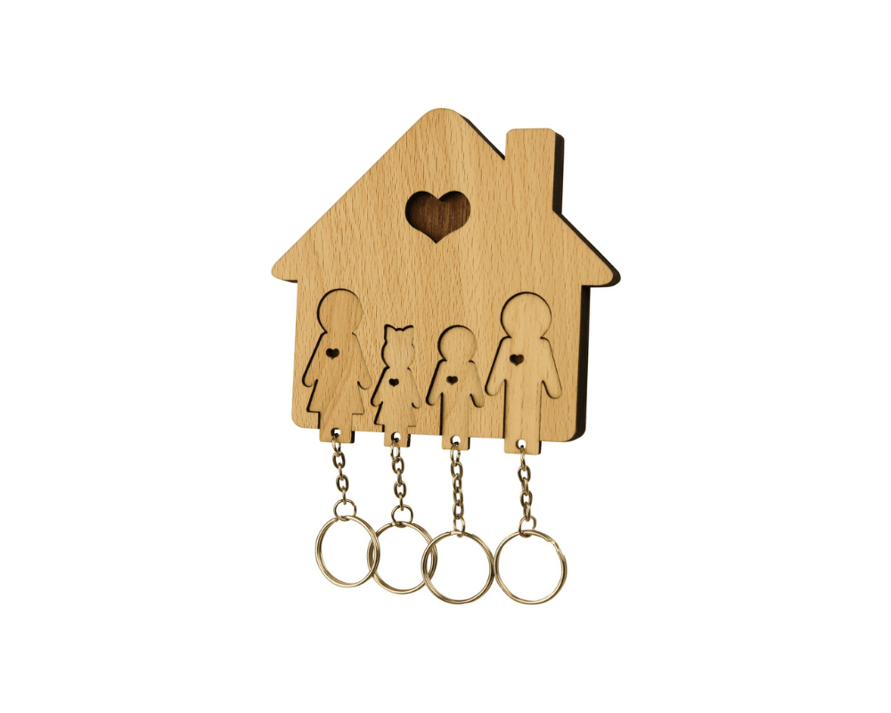 Keyholder & Keychains Family - Wooden Amsterdam